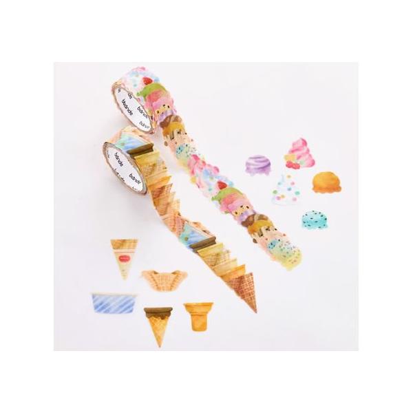 【商品説明】めくるたびに現れるいろんな絵柄が楽しい、１枚ずつめくれるマスキングテープです。手帳、ノート、メッセージカードなどのデコレーションが楽しめます。【仕様】■包装サイズ：高さ１２５×幅６８×奥行４８ｍｍ■１枚あたりのサイズ：アイス　約...