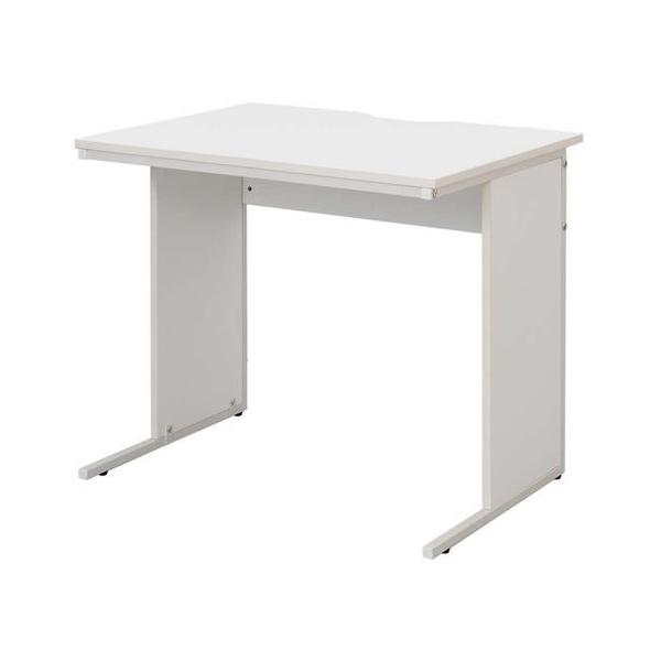 【商品説明】小規模オフィスに対応の奥行き600タイプ。　天板はキズのつきにくい低圧メラミン樹脂化粧。　配線用の切り欠きが有り、壁付けや対面レイアウトに対応しています。　別売の上置き棚の設置が可能です。【仕様】●カラー：ホワイト　●外寸(mm...