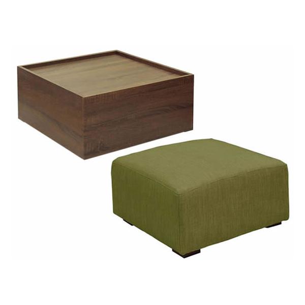 【商品説明】物が転がり落ちにくい縁ありのトレー型天板です。生活シーンに合わせてテーブルとオットマンを別々にお使いいただけます。【仕様】●色：グリーン　●全体（オットマン収納時）：幅６０×奥行６０×高さ３３．５ｃｍテーブル高さ：約２６．５ｃｍ...
