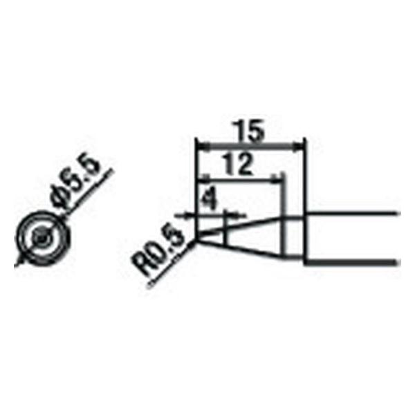 【仕様】●型番：PX-2RT-B　●適合コテ：PX−201、PX−335、PX−338、PX342　●コテ先名称：R0．5mm