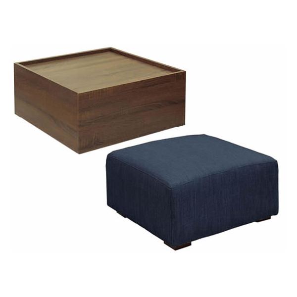 【商品説明】物が転がり落ちにくい縁ありのトレー型天板です。生活シーンに合わせてテーブルとオットマンを別々にお使いいただけます。【仕様】●色：ネイビー　●全体（オットマン収納時）：幅６０×奥行６０×高さ３３．５ｃｍテーブル高さ：約２６．５ｃｍ...