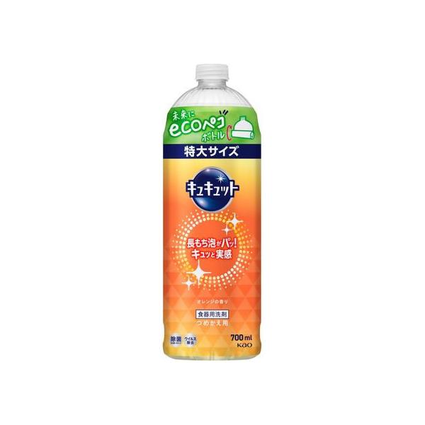 【商品説明】キュキュット独自の処方で、ベッタリ油汚れを細かく分解！長もち泡が、すすいだ瞬間一気にパッ！　汚れ落ちを指先でキュッと実感。　スポンジ・まな板の除菌＊、まな板・食器・調理用具のウイルス除去＊も　（＊全ての菌・ウイルスを除去するわけ...