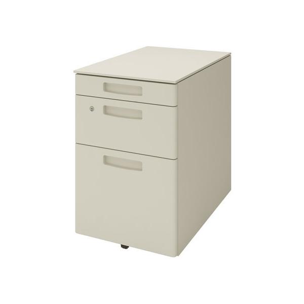 【商品説明】引き出しの最下段にラッチ機構を搭載。A4ファイルボックスを5個収納できます。収納効率とデザイン性を高める低床キャスターを採用しています。【仕様】●品番：TKG-V3F1N3●外寸法：幅３９５×奥行６０２×高さ６００ｍｍ●引出内寸...