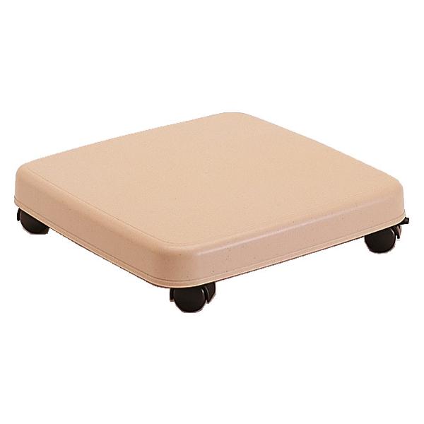 【仕様】●Ｍサイズ●色：ベージュ●サイズ：３０１×３０１×高さ６８ｍｍ（キャスター取付時）●材質：ポリプロピレン●耐荷重：２０ｋｇ●ストッパー付きキャスター使用●滑り止めシール付き●注文単位：１台●よく動かすものを乗せてラクラク移動。　hi...