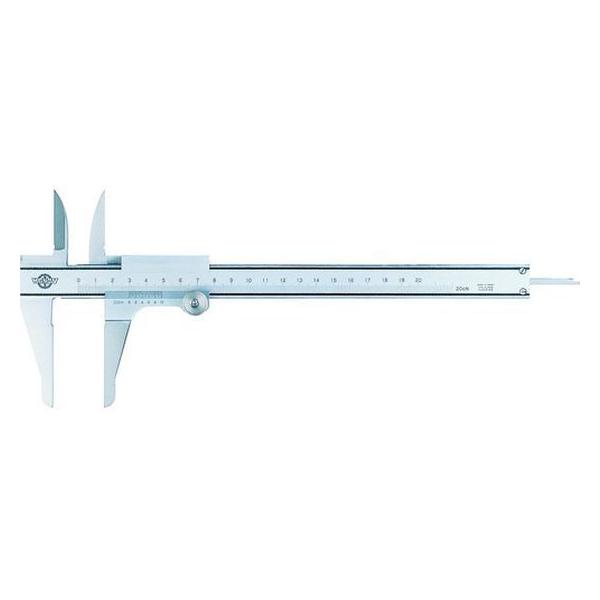 【商品説明】●内側用ジョウ・外側用ジョウの長さが標準品よりも長くなっています。【仕様】●型番：ROBA20　●メーカーコード：150502　●測定範囲（mm）：0〜200　●器差（mm）：±0．07　●最小表示（mm）：0．05　●外側用ジ...