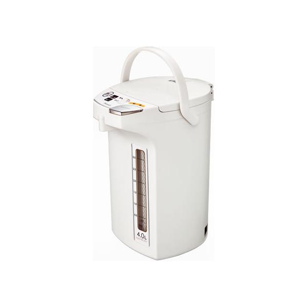 【仕様】●容量：４．０Ｌ●サイズ：幅２１３×奥行２７９×高さ３４２ｍｍ●重量：約２．２ｋｇ●湯沸かし時消費電力：７００Ｗ●空だき防止●再沸騰●マグネット式プラグ●電動給湯●上ぶた着脱式●３６０°回転●カルキとばし●プラスチックボディ●保証期...