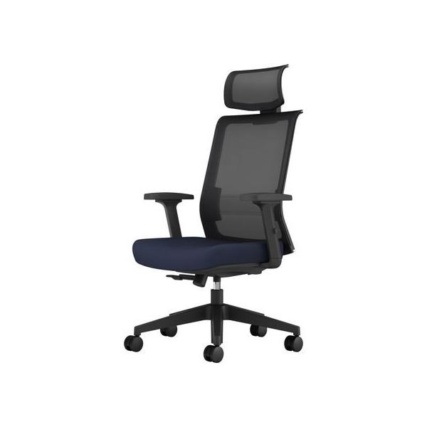 【仕様】●品番：ＣＣＲ−ＪＥＴ２Ｐ３１２Ｂ−Ｗ　●カラー／本体：ブラック　●カラー／張地：座ブルー、背ブラック　●脚タイプ：樹脂脚　●外寸法／幅６７５×奥行６１５×高さ１１０５〜１２６５ｍｍ　●座面寸法／幅５０５×奥行４２５〜４７５ｍｍ　●...