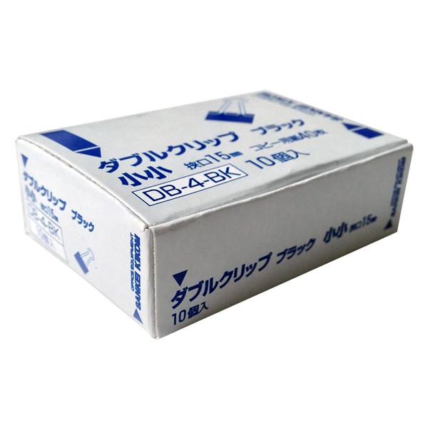 【仕様】本体は耐サビ性能に長けた黒染加工を採用。　●仕様：小小●口幅：１５ｍｍ●とじ枚数：約４０枚●材質：本体／スチール、レバー／ニッケルメッキ●注文単位：１箱（１０個）