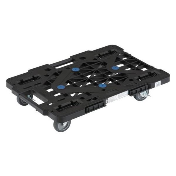 【仕様】●型番：MPK-600JS-BK　●均等荷重（kg）：100　●色：ブラック　●長さ（mm）：615　●幅（mm）：415　●高さ（mm）：115　●キャスター径（mm）：75　●エラストマー樹脂　●完成品　●キャスター取付方法：ボ...
