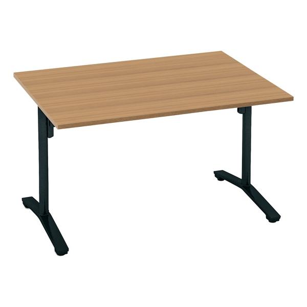 【商品説明】シンプルで洗練されたデザインの中に、オフィス空間を効果的に活用できる多様なタイプのテーブルをラインアップしています。天板がフラップしスタックできるタイプ。多目的なスペースで人数増減に対応したり、急な人数増に対応できるよう予備テー...