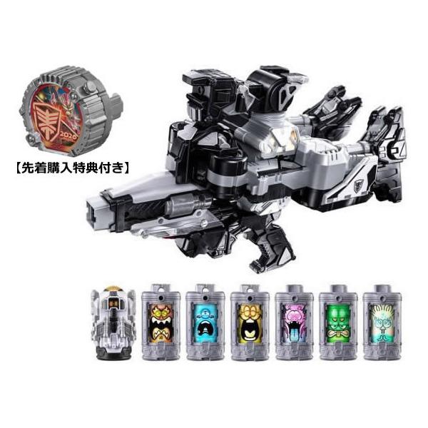 【商品説明】『超宇宙刑事ギャバン　インフィニティ』のメインアイテム「ギャバリオントリガー」と、電池型アイテム「エモルギア」が７種類付属したセット品です。通常ＤＸ版のセット内容に加え、ギャバン・ブシドー、ギャバン・ルミナスが変身時に使用するヒ...