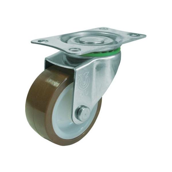 【商品説明】●耐水性、耐食性に優れたオールステンレス製金具を使用した標準的な小型キャスターです。●食品、薬品などを扱う水回りやサビを嫌う場所に最適です。【仕様】●型番：SUS-E-75UR　●許容荷重（daN）：45 ●許容荷重（kgf）：...