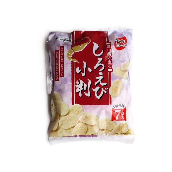【商品説明】●富山県産のうるち米を１００％使用した生地に、富山湾の宝石と呼ばれる「しろえび」を練り込みました。サッパリ塩味のうす焼きのおせんべいです。【仕様】●９１ｇ（１３ｇ×７袋）●注文単位：１パック（７袋）