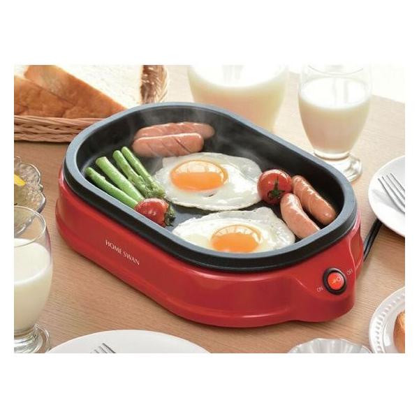 【商品説明】●調理しながら熱々で食べられる！●約Ａ４サイズで場所を取らない！●ボタン１つの簡単操作●フッ素加工プレート【仕様】●サイズ：（約）幅３１．５×奥行２０．５×高さ７．５ｃｍ●重さ：（約）９２０ｇ●素材／本体：ポリプロピレン、プレー...