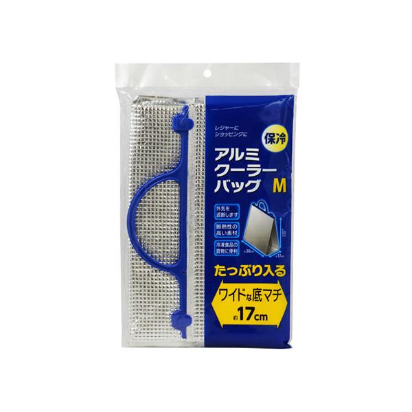 【仕様】外気を遮断します。耐熱性の高い素材。冷凍食品の買い物に便利。　●Ｍサイズ●サイズ：約縦３３×横３０×底マチ１７ｃｍ●材質：本体／アルミ蒸着フィルム・ポリエチレン発泡、持ち手／ポリエチレン