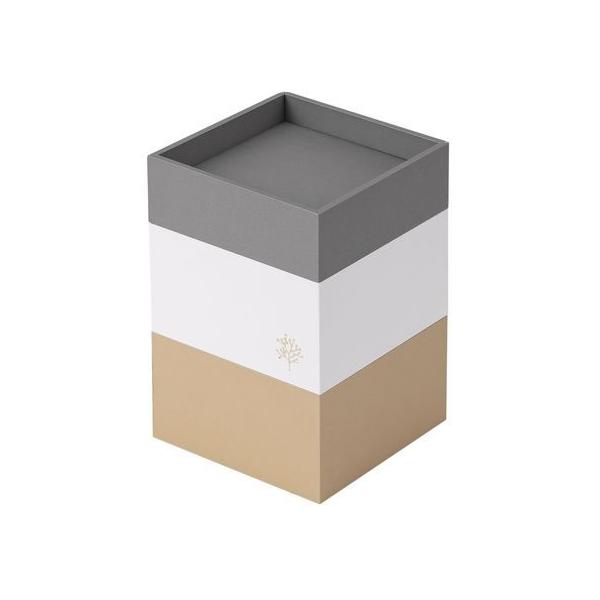 【商品説明】・組み合わせて使いながら、収納を楽しめる卓上収納用品。同シリーズの製品を重ねて使うこともできます。【仕様】●色：ベーシュ●サイズ：（本体）幅９０×奥行き９０×高さ１２８ｍｍ、（トレー内寸）約幅８４×奥行き８４×高さ１５ｍｍ、（ボ...