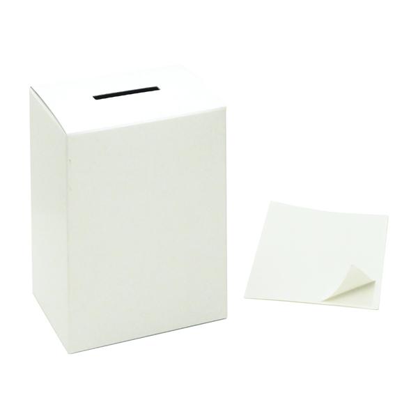 【仕様】無地だから自由にデコレーション！付属の「シール（はがきサイズ）」にプリンタで印刷してご利用ください。テンプレート（メーカーサイトから無料でダウンロードできます）を利用すると、簡単に目的に応じた字句入の箱が作成できます。油性ペンなどを...