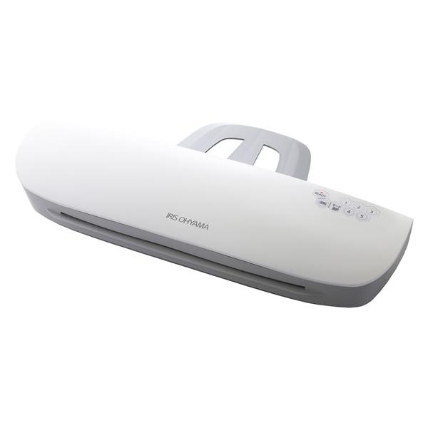 【仕様】用紙にツヤと張りを出し、水や汚れからしっかりガード。　ウォームアップが完了するとブザーとライトでお知らせします。　電源を入れてから６０分後に自動的にヒーターが切れる安全装置を搭載。　●Ａ３対応●色：ホワイト／シルバー●４本ローラー●...