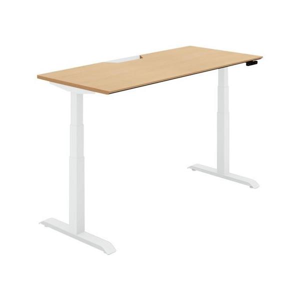 【仕様】●品番：ＤＳＥ−ＬＳＦ１６０７Ｍ−ＳＷＴ１２●外寸法：幅１５５０×奥行６７５×高さ６３０〜１２９０ｍｍ　●下肢空間寸法：幅１３８５ｍｍ　●天板厚さ：２５ｍｍ　●材質：天板／（表面材）メラミン化粧板（エッジ）ＡＢＳ・ＰＶＣ（芯材）パー...