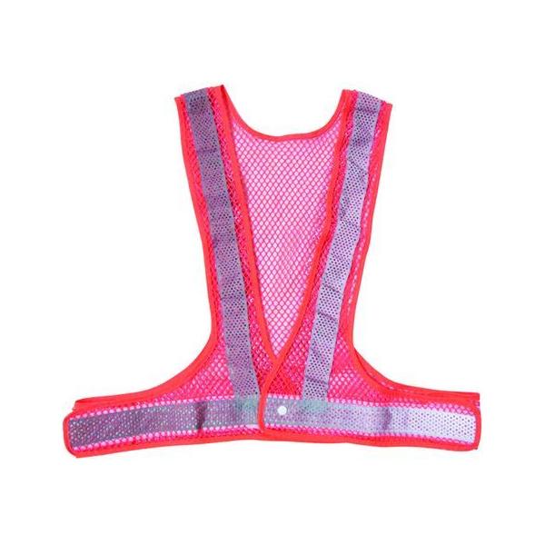 【商品説明】●メッシュ地の目が大きく、反射材にも穴があいているので通気性が抜群です。●正面はプラスチックボタン＋面ファスナー、サイドは面ファスナーになっています。【仕様】●型番：5941031　●色：オレンジ　●着丈（cm）：58　●胴まわ...