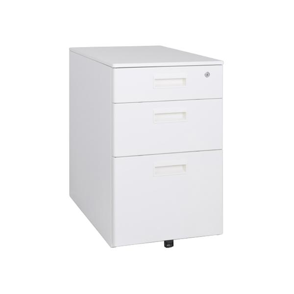 【商品説明】一個の鍵で全ての引き出しに施錠できるオールロック式で、大切な収納物のセキュリティも安心です。【仕様】●外寸法：幅３９５×奥行５５０×高さ６１６ｍｍ●天板厚さ：１２ｍｍ●下肢空間寸法：幅３９５×奥行５５０×高さ４０ｍｍ●引出内寸法...