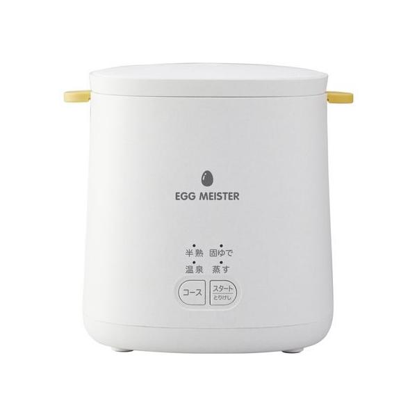 【商品説明】ゆで卵（固ゆで、半熟）、温泉卵が誰でも簡単につくれる。ゆで卵以外も作れるレシピブック付き。オムレツケース、蒸し料理ケース付。簡単３ステップなので手間いらず。ＭＥＮＵ／ＯＮ／ＯＦＦボタンをコース／スタート／とりけしに変更。文字も大...