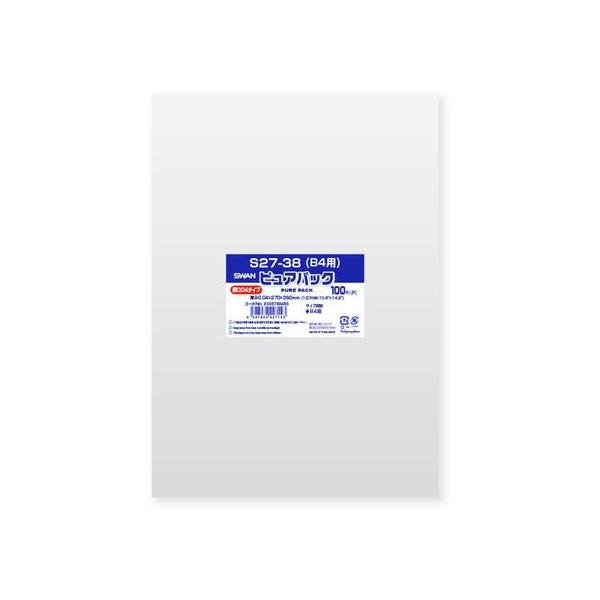 【商品説明】「ピュアパック」は海外製フィルムを使用したエコノミータイプのＯＰＰ袋です。Ｓ（サイドシール）シリーズは封緘テープは付いておりません。Ｂ４判等を入れるのに適しています。厚み０．０４ｍｍの厚口タイプです。食品衛生法規格基準適合商品で...