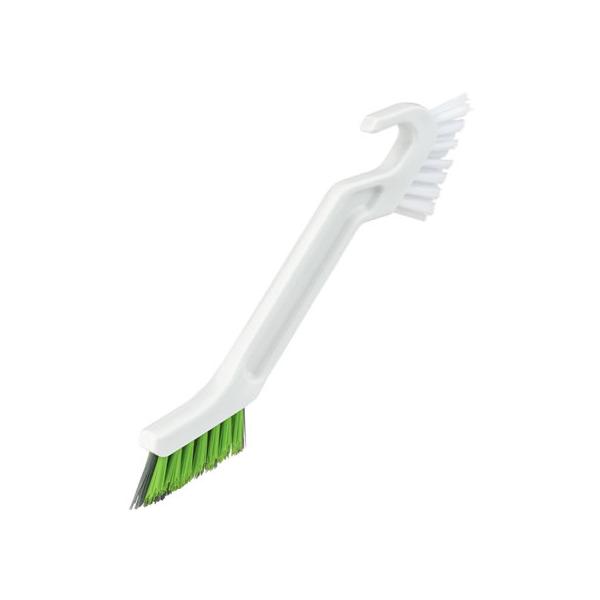 【仕様】ソフト・ハードの２種類のブラシを用途に合わせて使い分け！　ハードブラシは山切りカット＆研磨粒子入りで溝に入り込んだ黒カビをかき取ります。　ソフトブラシはスキマ、排水口の受け皿などのしつこい汚れに最適です。　しっかり持てて力を入れやす...