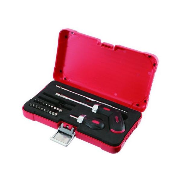 【仕様】●型番：RDS20　●入数：１Ｓ　●セット内容（点）：２５●ケースサイズ：２７０×１５０×５０ｍｍ　●ビットホルダマグネット付　●ラチェットドライバー、ラチェットスタビードライバー各１本●ビットホルダー（６０、１４０、２１０ｍｍ）各...