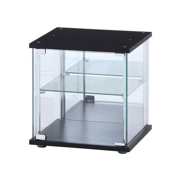 【仕様】●カラー：ブラック　●サイズ：Ｗ４２５×Ｄ３６５×Ｈ４５０ｍｍ／重量：１１．４ｋｇ　●耐荷重（ガラス棚板）：５ｋｇ　●天板厚み：１８ｍｍ　●強化ガラス棚板厚み：５ｍｍ　●ガラス棚板：３８０ｘ２８５ｍｍ　●構造部材（天板／地板）：プリ...