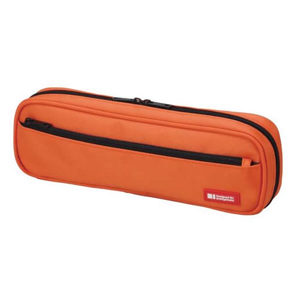 【仕様】面ファスナーで留められた仕切りを動かすことで内部の仕切りを２ウエイに。　小物スペースを大きくとれ、ペンと分けて収納できます。　仕切りを外せばスペースが広がり、横面に移動した仕切りに消しゴムが入ります。　２０ｃｍ定規や鉛筆が入るファス...