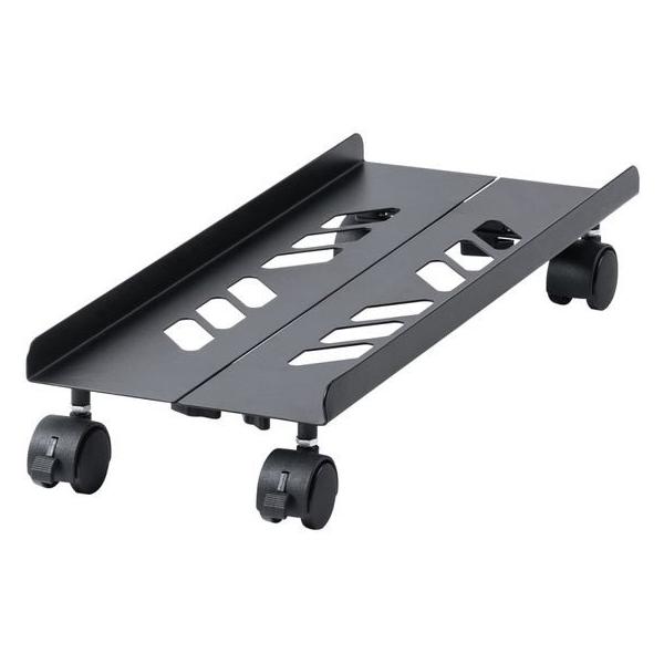 【商品説明】幅２００〜２６０ｍｍまで調整可能で様々なサイズのＰＣに対応します。　スチール製の頑丈な構造で最大５０ｋｇまで耐えられ、大型ゲーミングＰＣもしっかり支えます。　キャスター付きで移動がスムーズで清掃やレイアウト変更に便利です。　安定...