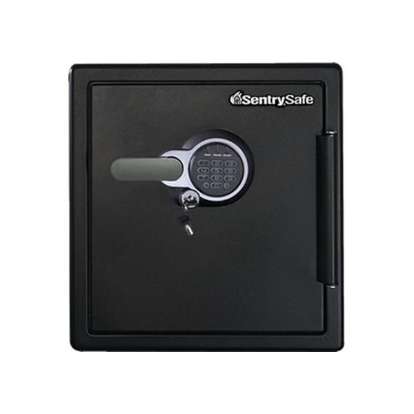 【仕様】●外寸／幅４１５×奥行４９１×高さ４５３ｍｍ　●内寸／幅３１０×奥行２８０×高さ３４９ｍｍ　●カラー／ブラック　●材質／耐火材（ピロノックス）、鋼板　●施錠方式／テンキー・シリンダー錠　●付属品／鍵×２、棚板×１、鍵付ドロワー×１（...