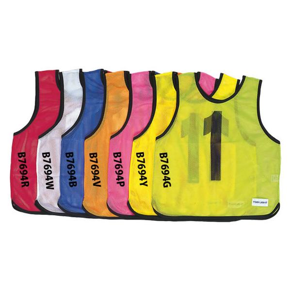 【商品説明】ジュニアサイズの番号入りメッシュベスト。１０枚セット。【仕様】●素材・材質：ポリエステルメッシュ　●仕様：Ｂ−３２５４・Ｂ−３４６６・Ｂ−３２５６・Ｂ−２０３２・Ｂ−６３７２・Ｂ−６３２４・Ｂ−３４６７・Ｂ−３７６８とは色合いが...