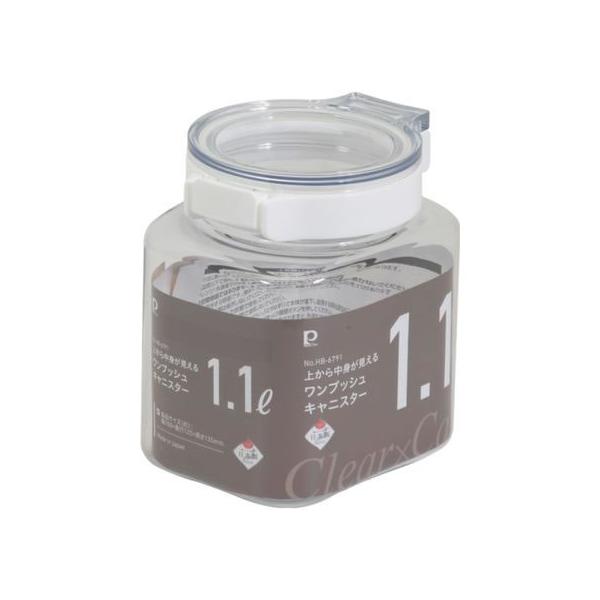 【商品説明】●上から中身が確認できる保存に便利なワンプッシュキャニスターです。　●コーヒー豆やパスタ、乾物等の保存に最適です。　●ふたの開閉がワンタッチで出来るのでとても簡単です。　●手が入りやすく、中身の出し入れがしやすい広口設計です。　...