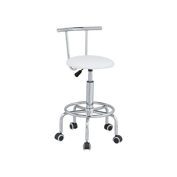 【商品説明】キッチン以外に、パソコンチェアやカウンターチェアとしても活躍。　ガス圧昇降式なので、座面下のレバーでらくらく調整できます。　足を乗せられるフットレスト付き。　キャスター部は、固定脚に取り換え可能。【仕様】●サイズ：約幅４４×奥行...