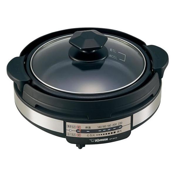 【商品説明】濃縮タイプの鍋つゆや雑炊などに便利な水量目盛つきなべ。　ふたに触れにくく、安定して置ける。ラク置きふたつまみ。　熱くなったなべに直接手が触れにくい本体ガード。　２．５ｍのロングコード。【仕様】●カラー：ブラック　●容量：１枚　●...