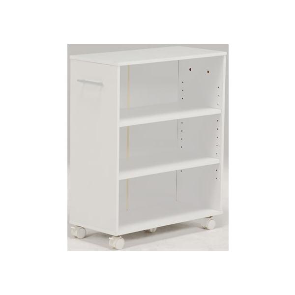 【商品説明】狭い隙間に大容量の文庫本をストックできます。横幅２６ｃｍ。【仕様】●サイズ：（約）幅５５×奥行２６×高さ６８ｃｍ●組立式●キャスター付●主材：ＭＤＦプリント化粧板●注文単位：１台　【階上げ・階下げについて】　※原則、軒先（玄関先...