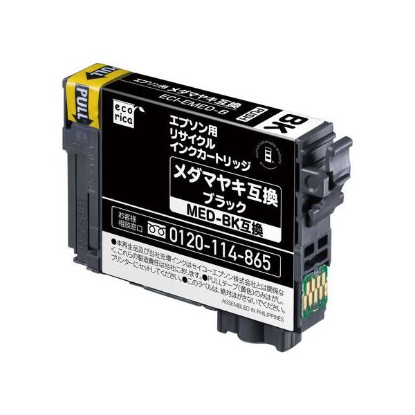 【商品説明】エコリカ　ＥＣＩ−ＥＭＥＤ−Ｂ　リサイクルインク　ブラック【仕様】●純正型番：ＭＥＤ−ＢＫ　●対応機種：ＥＷ−０５６Ａ／ＥＷ−４５６Ａ●色：ブラック●インク種類：顔料　●耐力インク　●インク残量表示　●グリーン購入法適合　●ＧＰ...