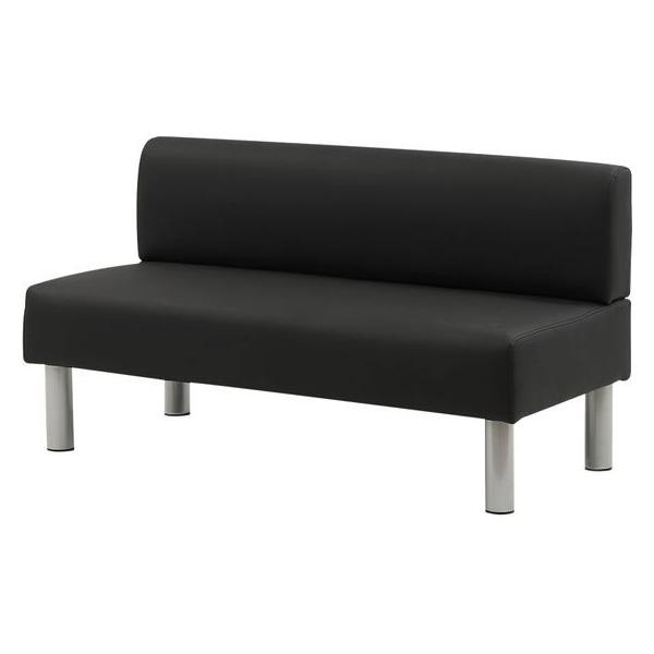 【仕様】●カラー：ブラック●サイズ：幅１２００×奥行６００×高さ６７０ｍｍ●重量：１６ｋｇ●材質：張地／ＰＶＣレザー、脚／スチール（粉体塗装）、座面／ウレタンフォーム、木フレーム●注文単位：１台●保証期間：１年間　　　※原則、軒先（玄関先）...