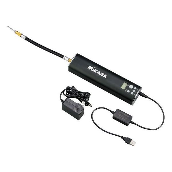 【商品説明】圧力設定機能付きで、設定値に到達すると自動停止します。空気を抜く機能はございません。ミカサのボール専用です。【仕様】●素材：アルミニウム　●機能：圧力設定機能（最大１．５ｋｇｆ／平方センチメートル、急速充電、ボール専用　●対象：...