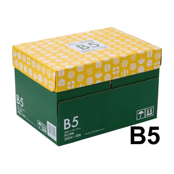 【仕様】●サイズ：Ｂ５●坪量：約６８ｇ／m2（四六判換算：約５８．５ｋｇ）●紙厚：約９４μｍ（約０．０９４ｍｍ）●ＩＳＯ白色度：９３％●上質紙●ＥＣＦ漂白パルプ使用●注文単位：１箱（５００枚×１０冊）　BBB_0　5offcp_04