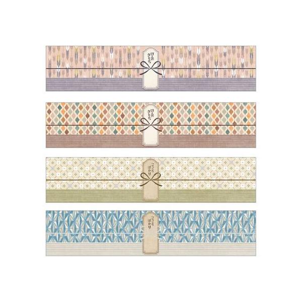 【商品説明】懐かしさの中にモダンを感じる幾何学柄。　きらめくパールがギフトシーンを上品に彩るラッピングアイテム。　きらめくパール加工と伊予和紙の上品な風合い。　お土産や差し入れ、プレゼント等、ちょっとした贈りものに、「くるっと巻いてシールで...