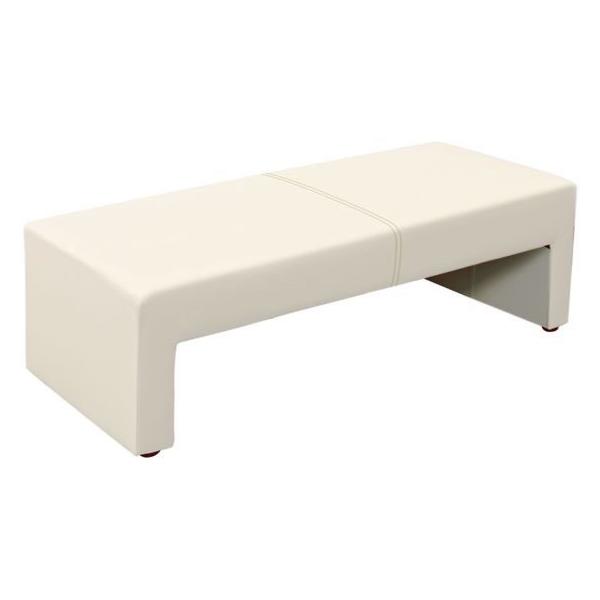 【商品説明】センターに入ったステッチがおしゃれなベンチ。　商業施設やロビー、病院の待合室など、様々な場所でご利用いただけます。【仕様】●品番：CARA-1200-2-IV●カラー：アイボリー　●外寸法：幅１２００×奥行５００×高さ４２０ｍｍ...