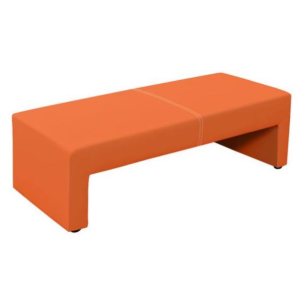 【商品説明】センターに入ったステッチがおしゃれなベンチ。　商業施設やロビー、病院の待合室など、様々な場所でご利用いただけます。【仕様】●品番：CARA-1200-2-OR●カラー：オレンジ　●外寸法：幅１２００×奥行５００×高さ４２０ｍｍ　...
