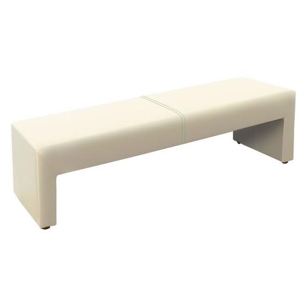 【商品説明】センターに入ったステッチがおしゃれなベンチ。　商業施設やロビー、病院の待合室など、様々な場所でご利用いただけます。【仕様】●品番：CARA-1500-2-IV●カラー：アイボリー　●外寸法：幅１５００×奥行５００×高さ４２０ｍｍ...