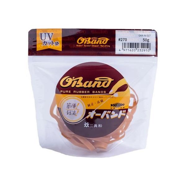 【仕様】●番手：＃２７０●色：アメ色●容量：５０ｇ●折径（内径）：１００ｍｍ（６３．５ｍｍ）●材質：天然ゴム●推奨結束範囲：３６０〜４３０ｍｍ●切幅：６ｍｍ●厚み：１．１ｍｍ●入数：約３９本●注文単位：１袋　※内容量の本数は、平均値から求め...