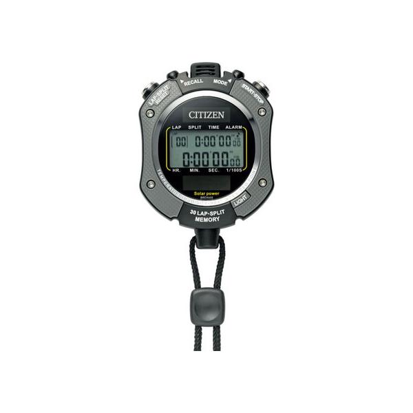 【商品説明】ラップやスプリットタイムも計測できるストップウォッチ。多機能でスポーツシーンに最適です。【仕様】●機能：ソーラー補助電源付　●仕様：バックライトボタン、表示：デジタル１／１００秒まで、９時間５９分５９秒まで計測、単純計時、積算計...