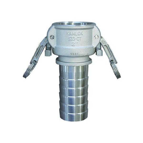 【仕様】●型番：633-CTL-1-1/4-SST　●耐圧力（MPa）：1．8　●最高使用圧力（MPa）：1．8　●材質：本体：ステンレスSCS14　標準ガスケット：NBR　●相手側取付サイズ（インチ）：1−1／4　●適合ホースサイズ（イン...