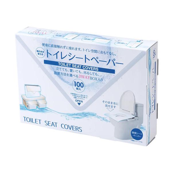 【仕様】便座に直接触れないから清潔。トイレにそのまま流せて便利。専用のホルダーは不要です。テープカット付きボックスを開けると、そのままトイレに設置できます。設置方法を選べる３ＷＡＹＢＯＸ（縦置き・横置き・壁掛け）入り。　●注文単位：１箱（１...